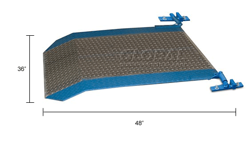 Bluff® SL3648 Spring-Loaded Aluminum Dock Plate 36 x 48 2000 Lb. Cap.