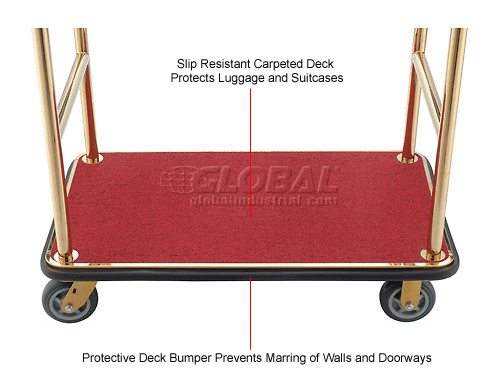 Global Industrial™ Bellman Cart With Straight Uprights, 6" Casters ...