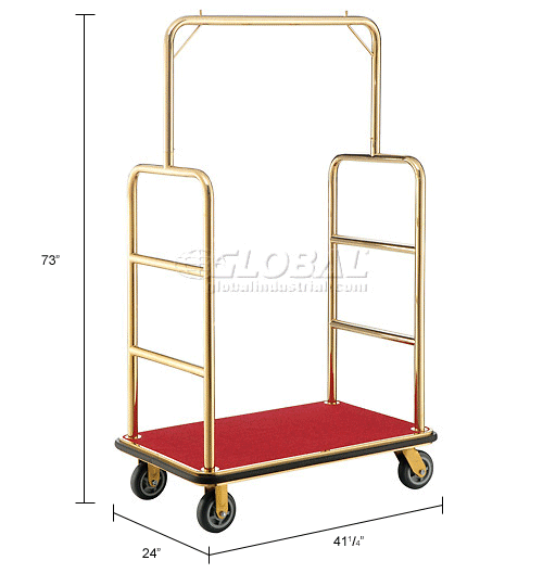 Global Industrial™ Bellman Cart With Straight Uprights, 6" Casters ...
