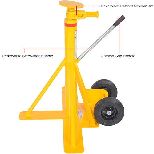 Big Foot Trailer Jack Stand BFSJ-2748 100,000 Lb. Static Capacity