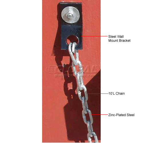 Optional 10' Security Chain RMCU10 for Durable Wheel Chock Hanger