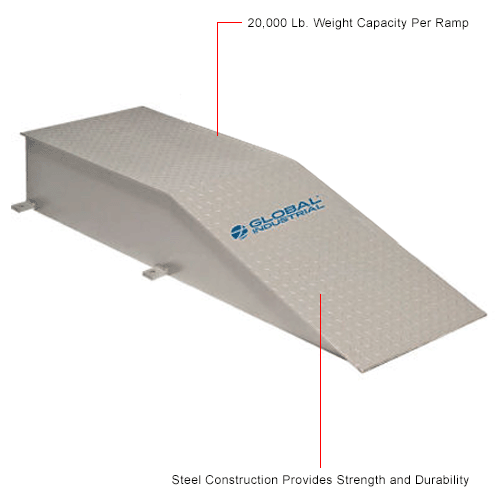 Global Industrial™ Premium Steel Wheel Riser, 48"L x 24"W x 6"H