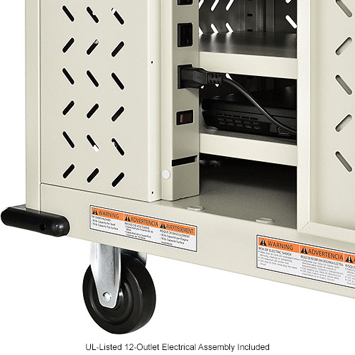 Global Industrial™ Mobile Charging Cart for 12 Chromebooks and Tablets ...