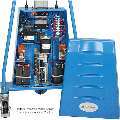 Battery Powered Office Work Positioner Lift Truck 330 Lb. Capacity