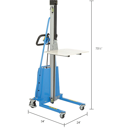 Battery Powered Office Work Positioner Lift Truck 330 Lb. Capacity