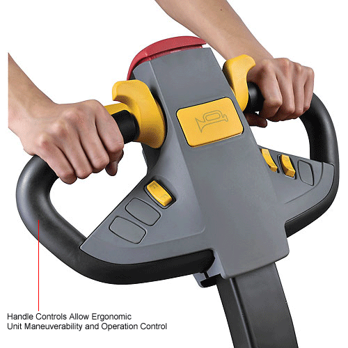 Global Industrial™ Fully Powered Straddle Stacker Lift Truck, 65" Lift ...