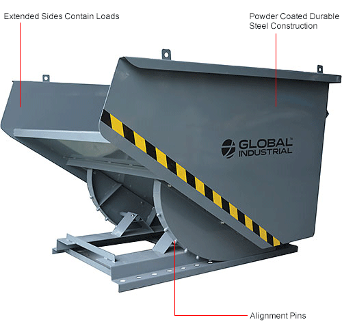 Global Industrial™ Medium Duty Self Dumping Forklift Hopper, 1 Cu. Yd ...