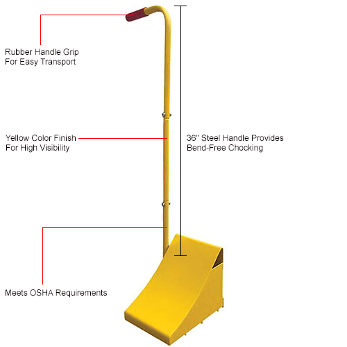 Global Industrial™ Steel Wheel Chock With Handle