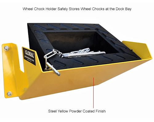 Global Industrial™ Wheel Chock Holder, 12-7/8"W x 7-7/16"D x 6-7/16"H
