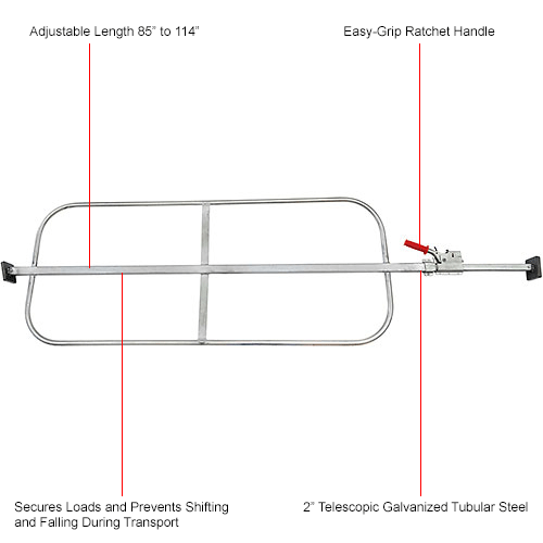 Global Industrial™ Steel Cargo Control Bar & Load Stabilizer With ...