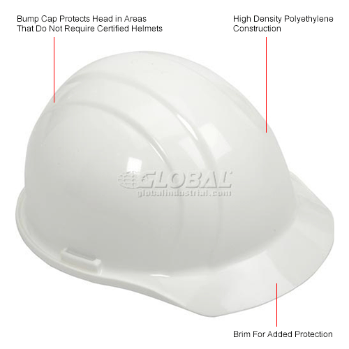 ERB™ 19761 Americana Hard Hat, 4-Point Pinlock Suspension, White