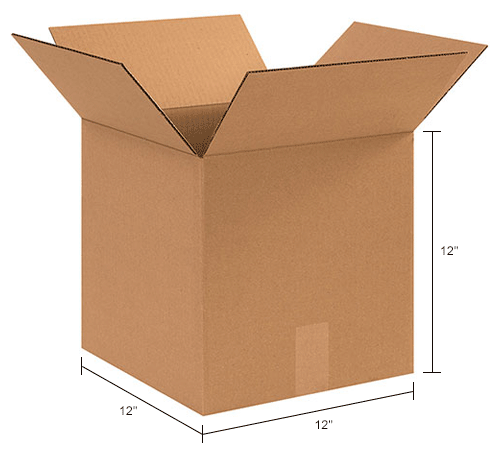 Global Industrial™ Cube Cardboard Corrugated Boxes, 12"L x 12"W x 12"H ...