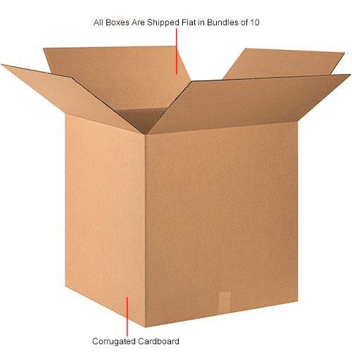 Global Industrial™ Cube Cardboard Corrugated Boxes, 24"L x 24"W x 24"H ...