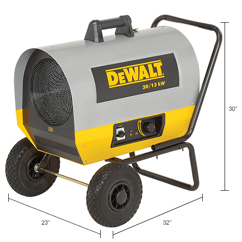 DeWALT® Portable Forced Air Electric Heater W/ Adjustable Thermostat ...