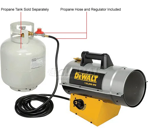 DeWALT Portable Forced Air Propane Heater 125000 BTU