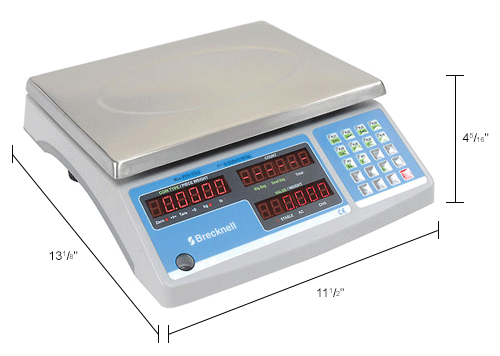 Brecknell Digital Counting & Coin Scale 60lb x 0.002lb, 11-1/2" x 8-3/4 ...