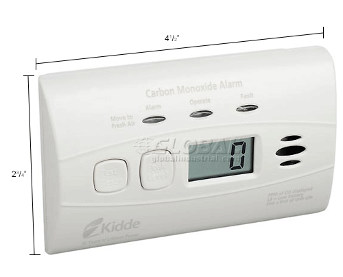 Kidde C3010D Worry-Free CO Alarm with Digital Display, 10-Year Sealed Lithium Battery Operated