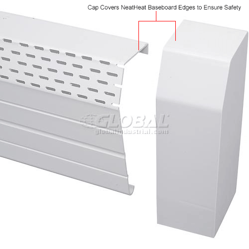 Neatheat Right End/Wall Cap - Hot Water Hydronic Baseboard Cover - NHR