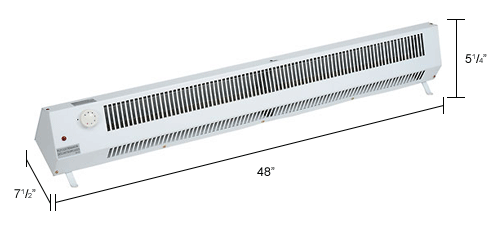 TPI Portable Baseboard Plug In Heater, 1500W, 120V