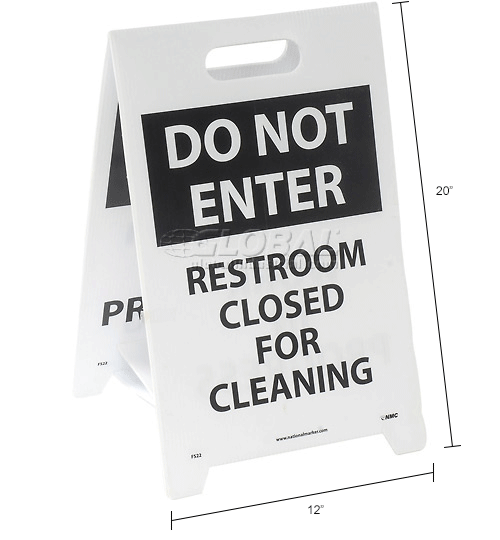 Floor Sign - Do Not Enter Restroom Closed For Cleaning