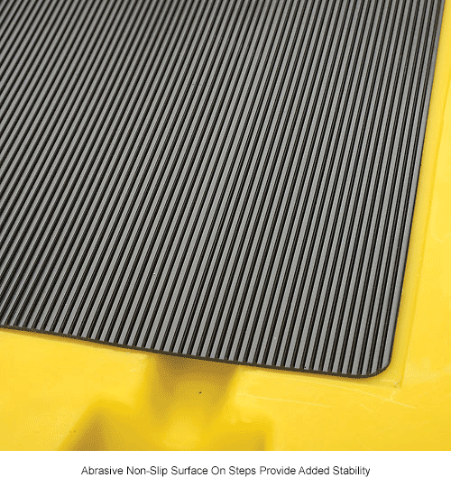 1 Step Nestable Plastic Step Stand - Yellow 25"W x 25"D x 10-1/2"H ...