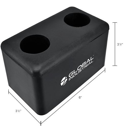 Global Industrial™ Trailer & Crane Bumper, 3-1/2"W x 6"L x 3-1/2"H