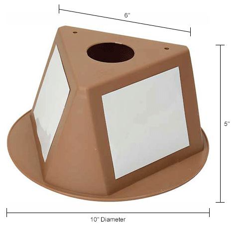 Inventory Control Cone W/ Dry Erase Decals, Tan