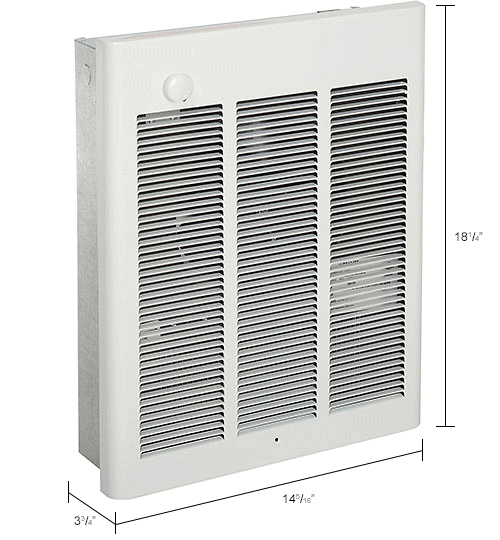 Commercial Fan Forced Wall Heater W/ Double Pole Thermostat, 4000 Watt ...