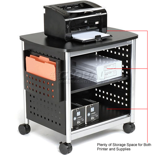 Safco® Products 1856BL Scoot™ Desk-Side Printer Stand
