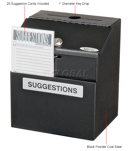 Safco® Products Steel Suggestion Box, Black