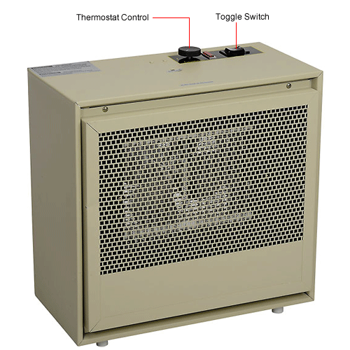 TPI Dual Heat Fan Forced Heater, 240V, 4000W