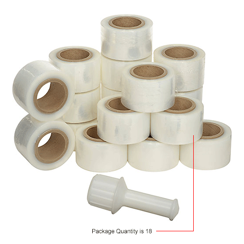 Banding Stretch Wrap, Cast, 135 Gauge, 3"Wx650'L, Clear - Pkg Qty 18