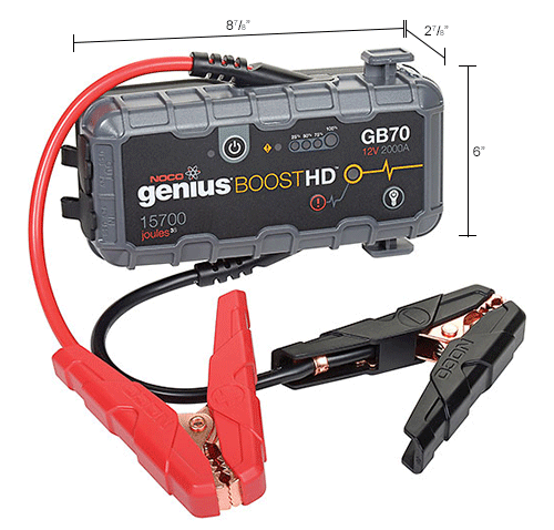 Noco Genius Boost Heavy Duty UltraSafe Lithium Jump Starter, 2000 Amps