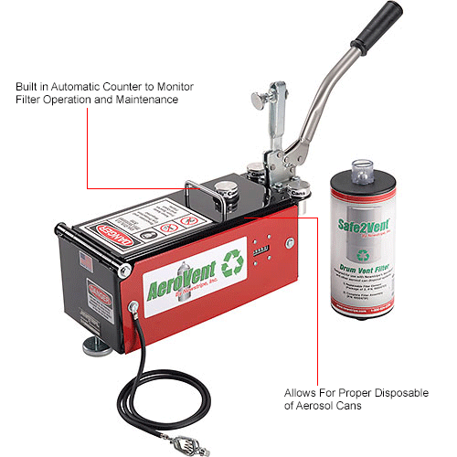 Newstripe AeroVent 1X, Single Aerosol Can Disposal System with ...