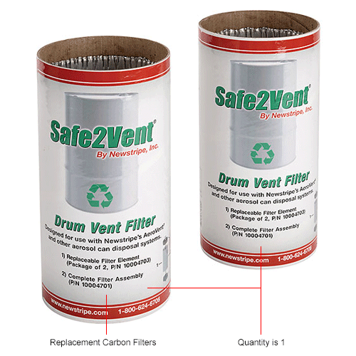 Newstripe Safe2Vent™ Replacement Carbon Filter, 2/Pack, 10004703 ...