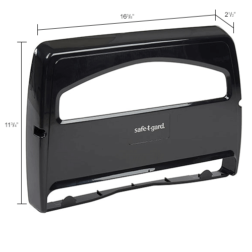 Safe-T-Gard® 1/2-Fold Toilet Seat Cover Dispenser By GP Pro, Black, 1 ...