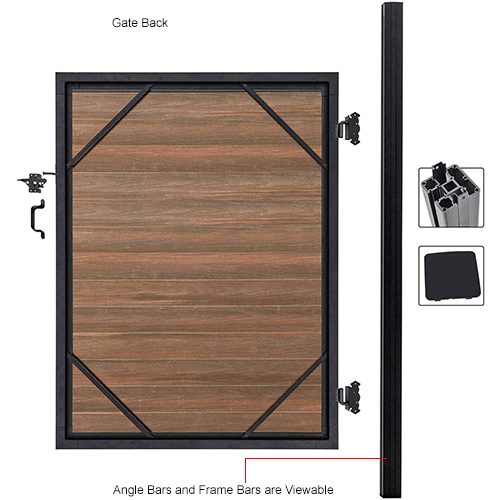 Full Composite 4'W x 6'H King Cedar Aluminum/Composite Adjustable Fence ...