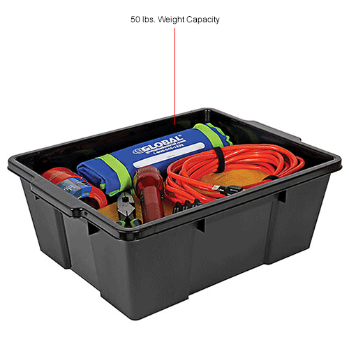 Quantum Heavy-Duty Latch Container - LC191507-BK - 21"L x 15-7/8"W x 7 ...