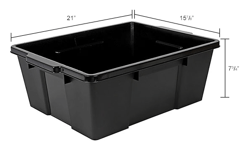 Quantum Heavy-Duty Latch Container - LC191507-BK - 21"L x 15-7/8"W x 7 ...