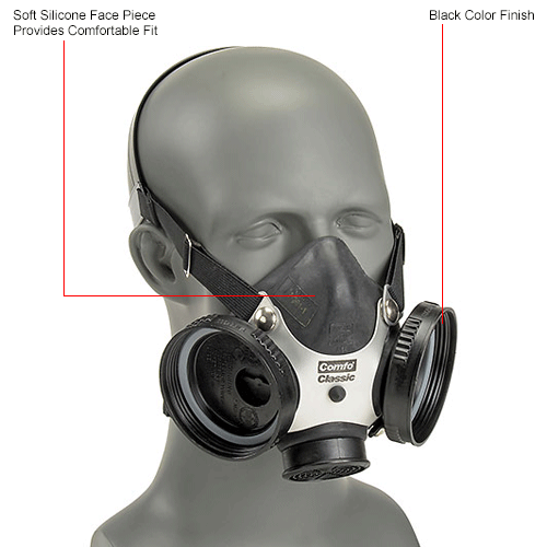 MSA Comfo Classic® Half-Mask Respirator, Medium, 808074