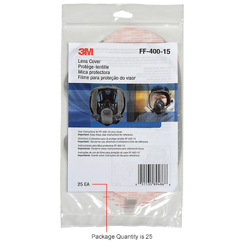 3M™ Lens Cover, FF-400-15, 25/Pack | B2288761 - GLOBALindustrial.com