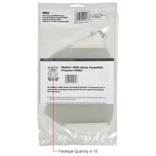 Moldex 0093 Faceshield Protector, For 9000 Series Full Face Respirator ...