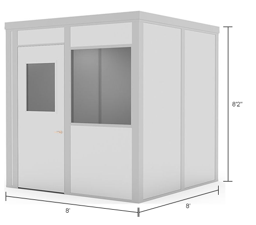 Global Industrial™ Modular Inplant Office W/1 Window, Class A, 8'Wx8'D ...