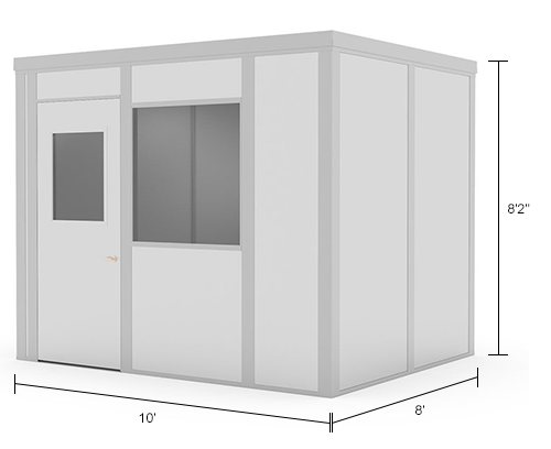 Global Industrial™ Modular Inplant Office W/1 Window, Class C, 8'Wx10'D ...