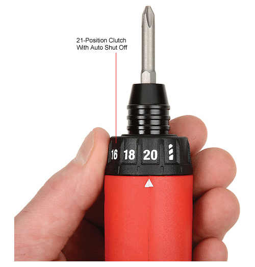 Milwaukee 2101-22 M4 1/4" Hex Screwdriver Kit 4V 2 Batteries 1 Charger ...