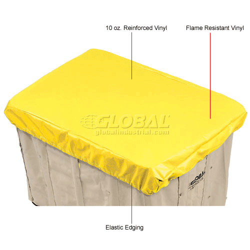 HG Maybeck Hamper Basket Cap, 10 Oz. Vinyl, 10 Bushel, Yellow