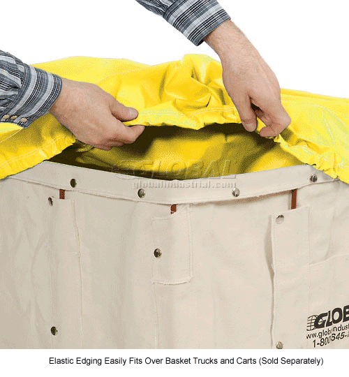 HG Maybeck Hamper Basket Cap, 10 Oz. Vinyl, 10 Bushel, Yellow