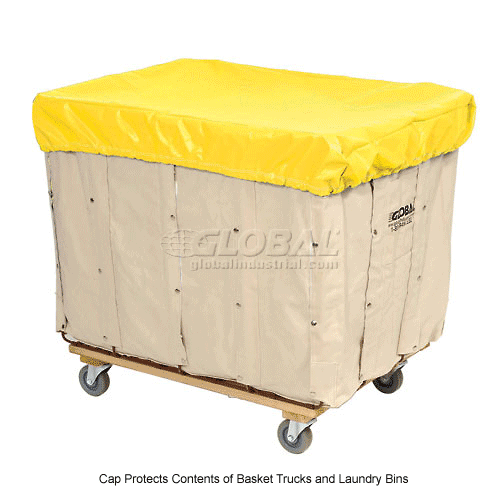 HG Maybeck Hamper Basket Cap, 10 Oz. Vinyl, 10 Bushel, Yellow