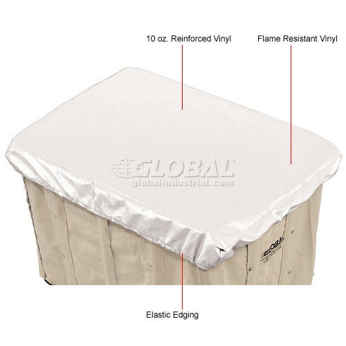 HG Maybeck Hamper Basket Cap, 10 Oz. Vinyl, 14 Bushel, White