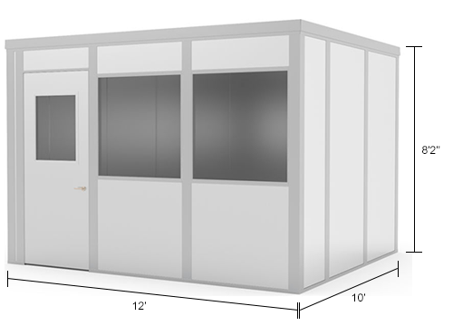 Global Industrial™ Modular Inplant Office W/1 Window, Class C, 10'Wx12 ...